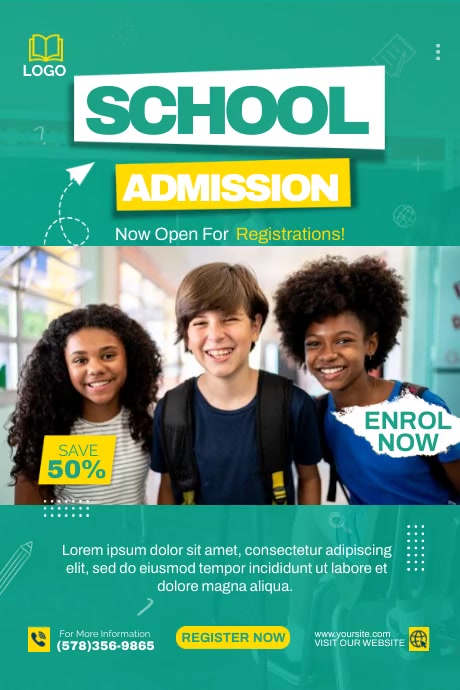 School Admission Open Template | PosterMyWall
