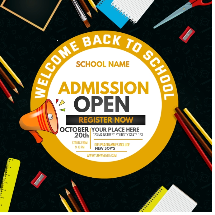 school admission open Template | PosterMyWall