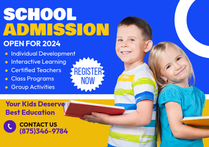 School Admission Open Template | PosterMyWall
