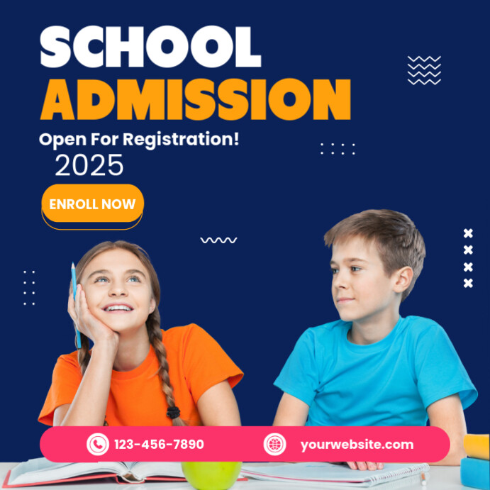 School Admission Open Template | PosterMyWall