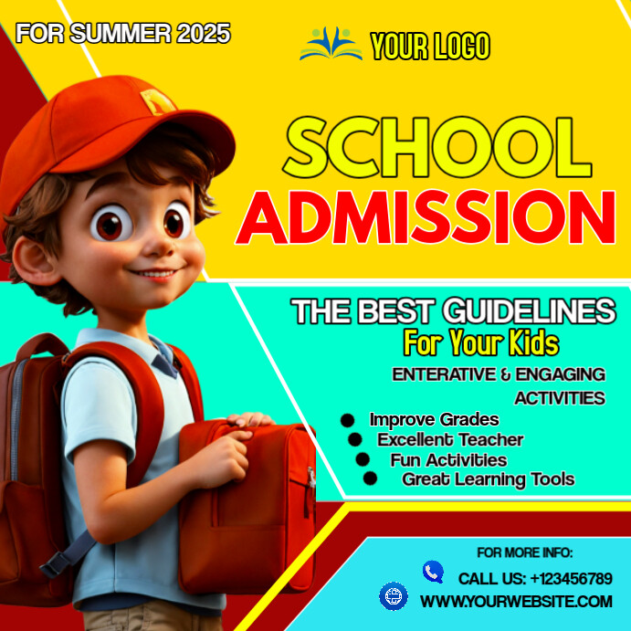 School Admission Open Template | PosterMyWall