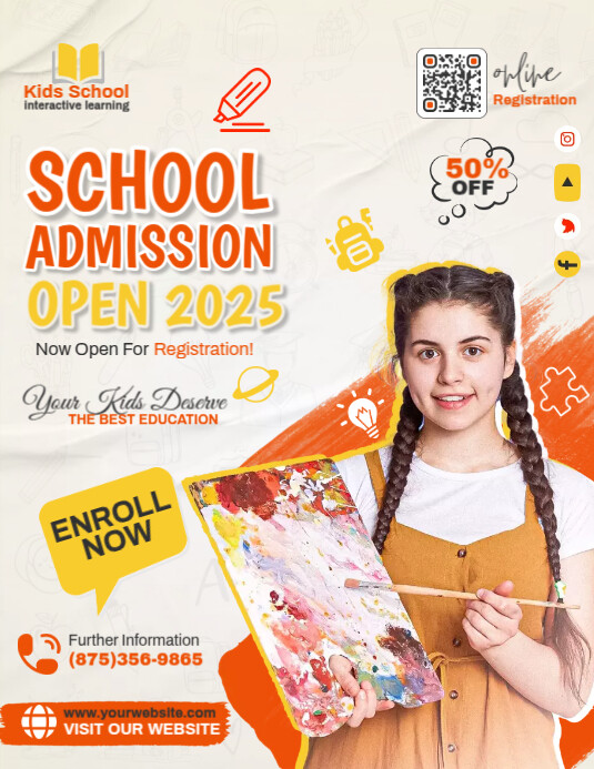 School Admission Open Template | PosterMyWall
