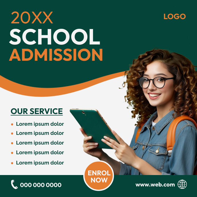 school admission open flyer Modelo | PosterMyWall