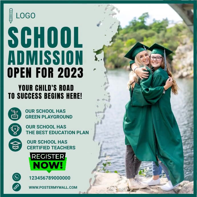 school admission open instagram post Template | PosterMyWall