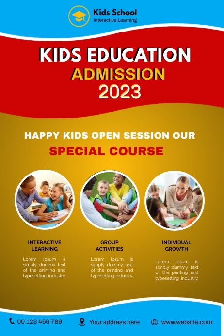 School admission open poster template | PosterMyWall