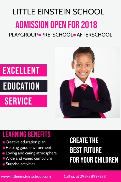 school admission open poster template | PosterMyWall