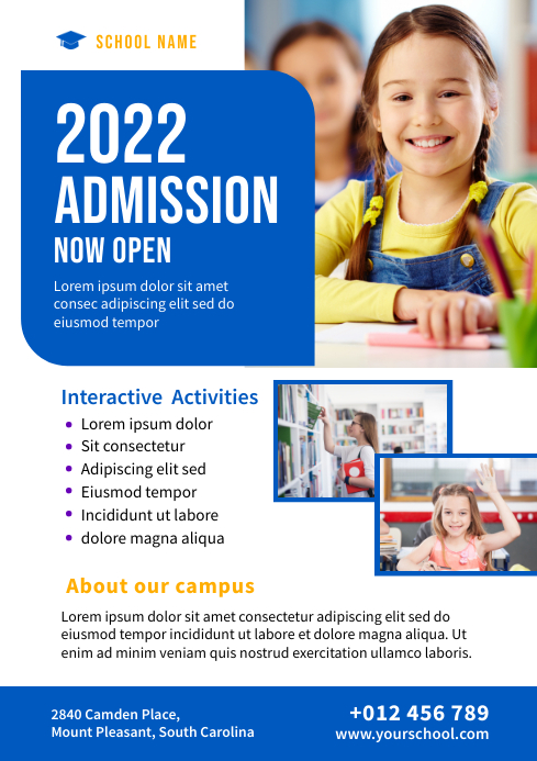 School Admission Open Template Design | PosterMyWall