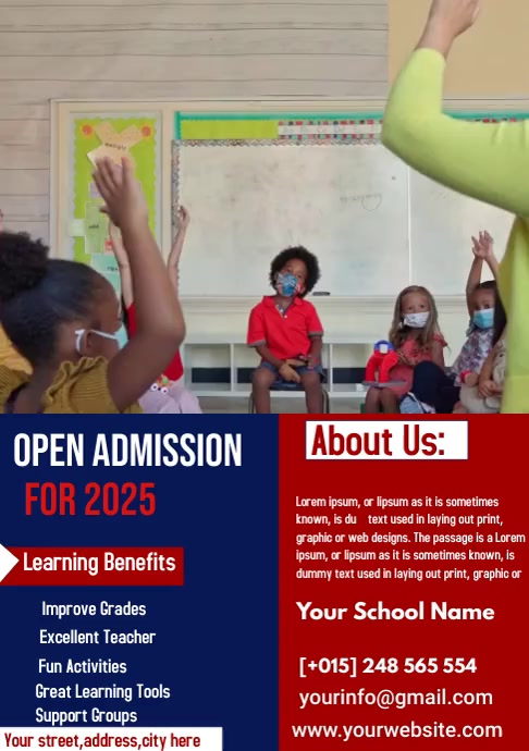 school admission open template | PosterMyWall