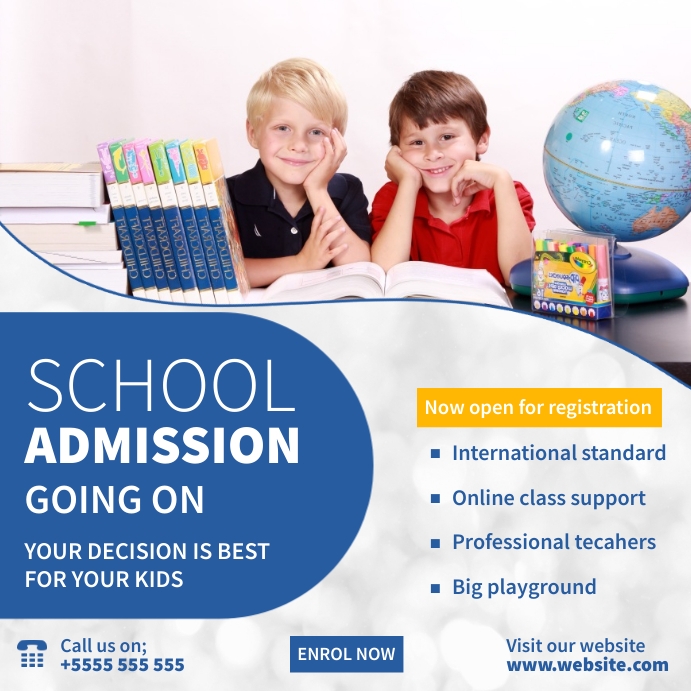 School admission post design template | PosterMyWall