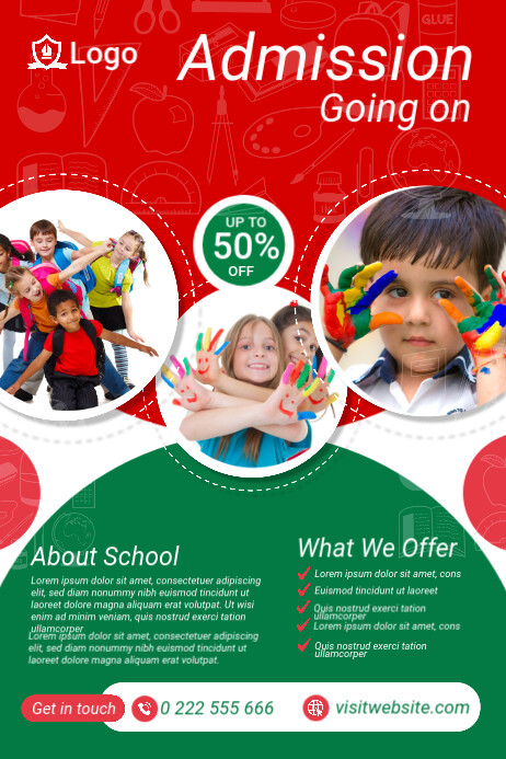 School Admission Poster Template | PosterMyWall