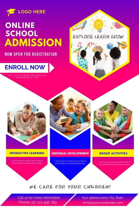 School admission poster Template | PosterMyWall