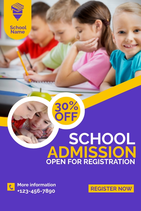 Copy of School Admission Poster Post | PosterMyWall