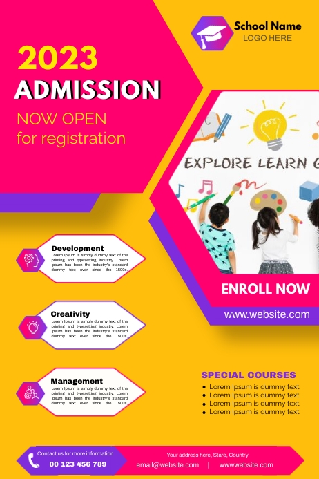 Copy of School admission poster template | PosterMyWall