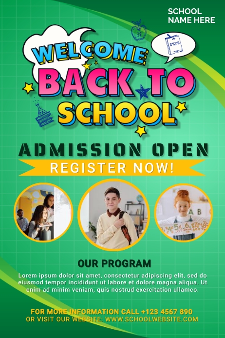 School Admission Poster Template | PosterMyWall