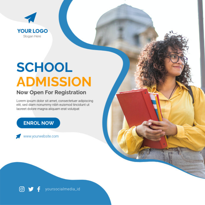 Copy of School Admission Poster Template | PosterMyWall