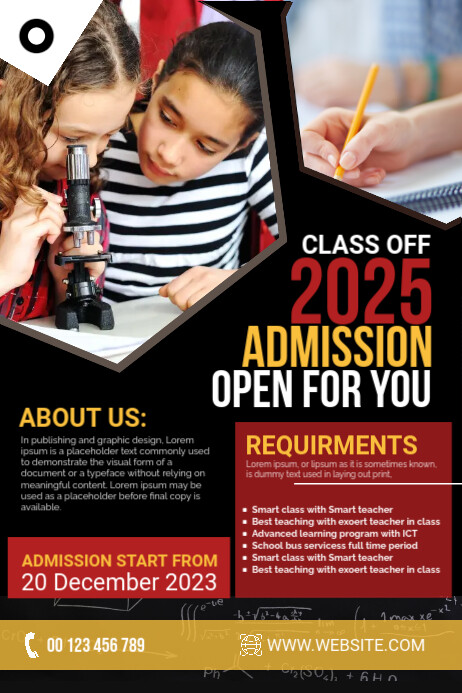 School Admission Poster Template | PosterMyWall