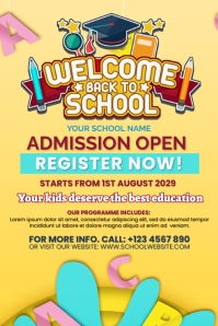 School Admission Poster Template | PosterMyWall