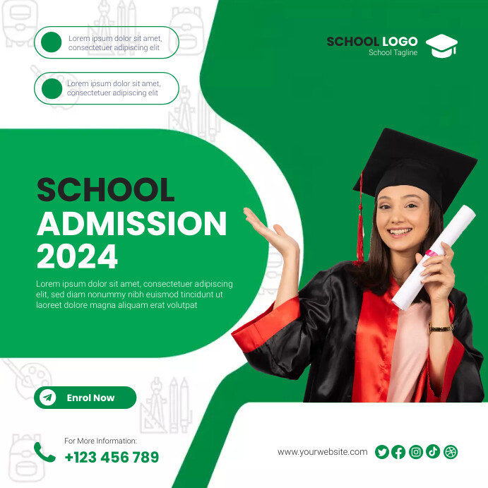 School Admission Poster Template | PosterMyWall