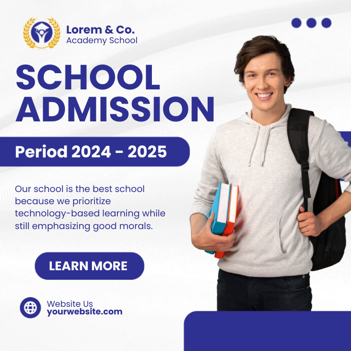 School Admission Registration 2024 Template | PosterMyWall