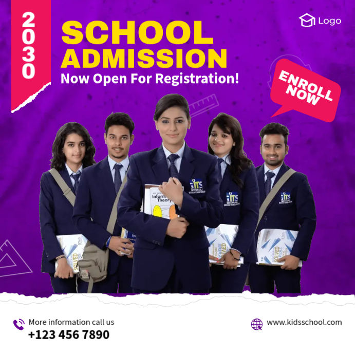 School Admission Registration Template | PosterMyWall