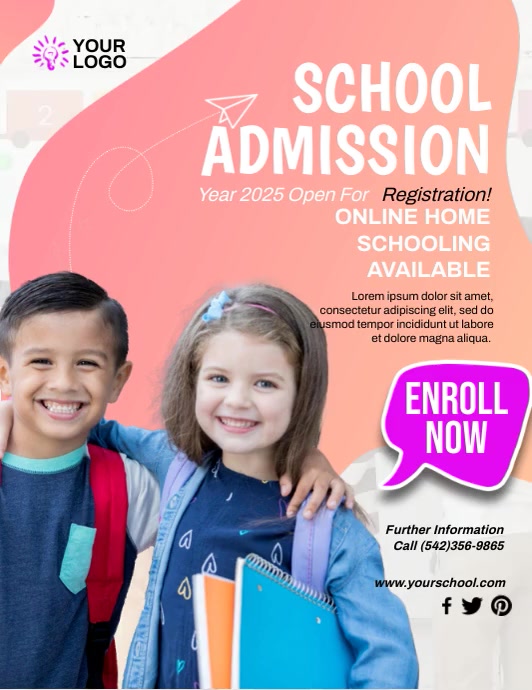 School Admission Registration Template | PosterMyWall