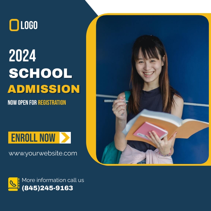 School Admission Registration Template | PosterMyWall