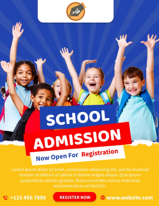 School Admission Registration Flyer Template | PosterMyWall