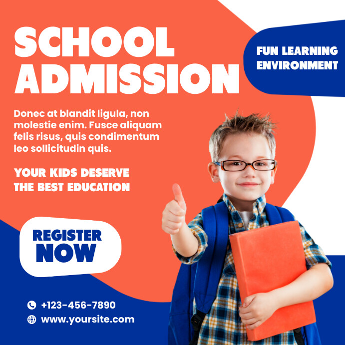 Modèle School Admission Registration Flyer | PosterMyWall