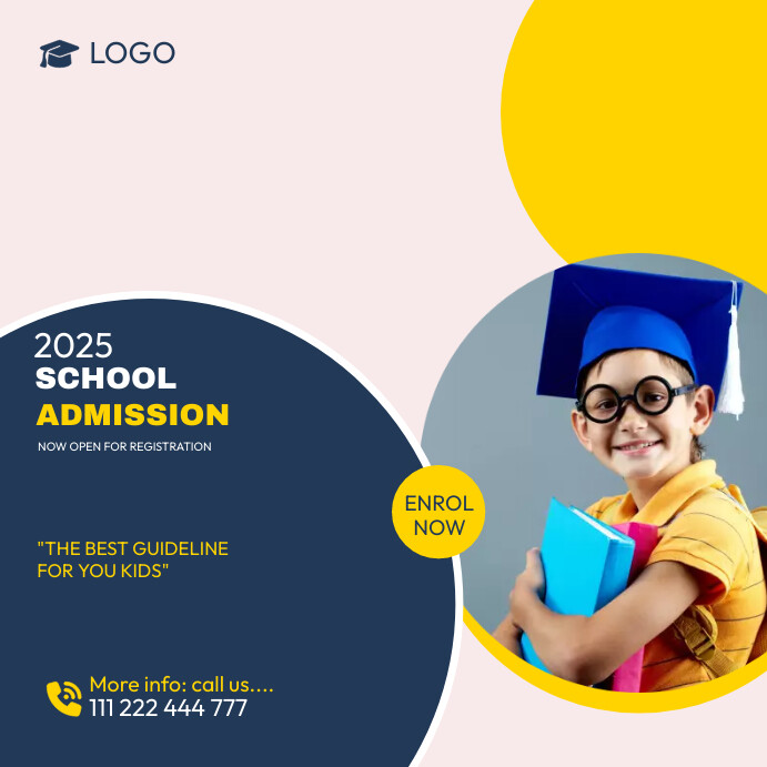 school admission social media post template | PosterMyWall
