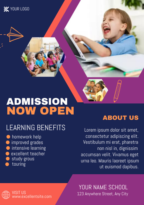 School Admission Template 2024 | PosterMyWall