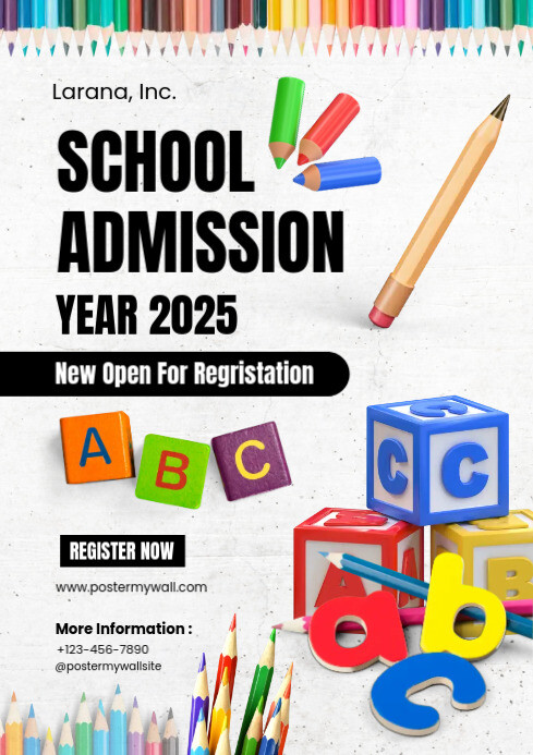 school admission template | PosterMyWall