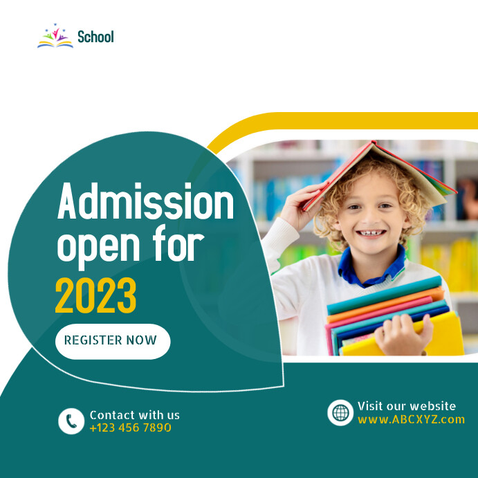 School Admission Template | PosterMyWall
