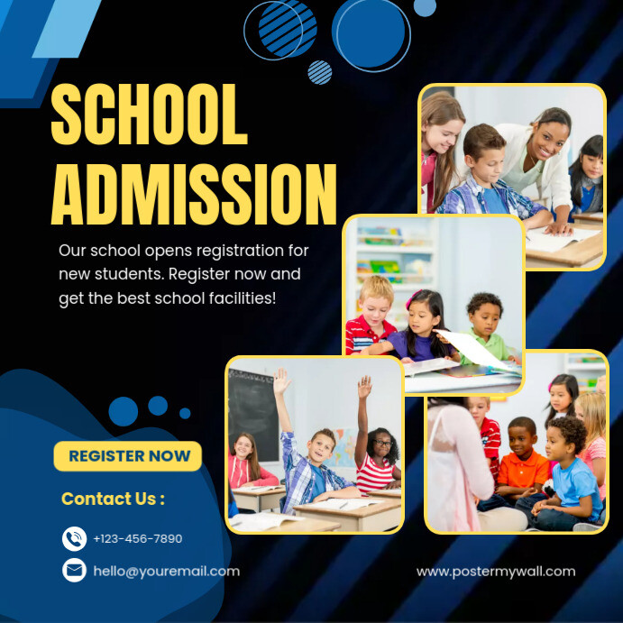 school admission template | PosterMyWall