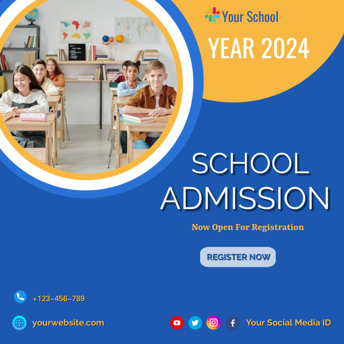 School Admission Template Poster | PosterMyWall
