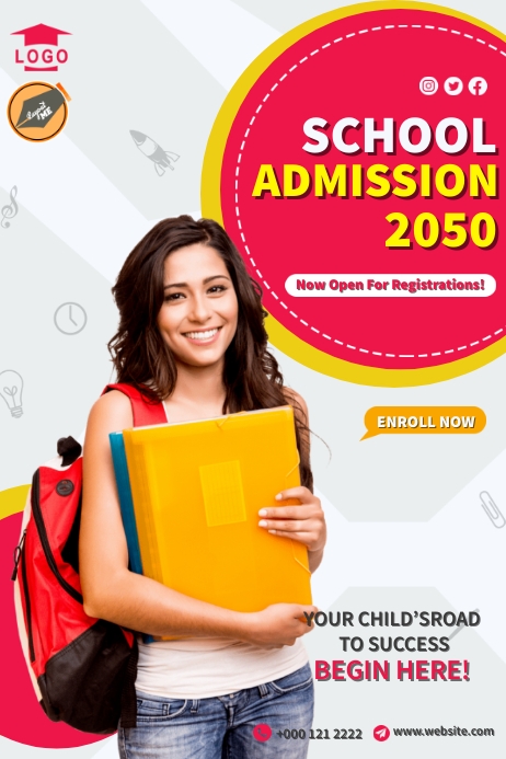 School Admission Template Poster | PosterMyWall
