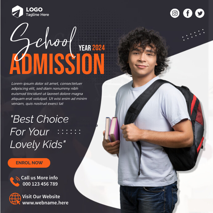 Plantilla de School Admission Year 2024 | PosterMyWall