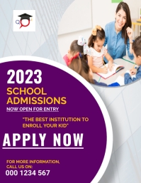 School Admissions 2023 Flyer Template | PosterMyWall