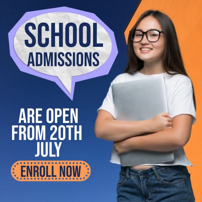 School Admissions Template | PosterMyWall