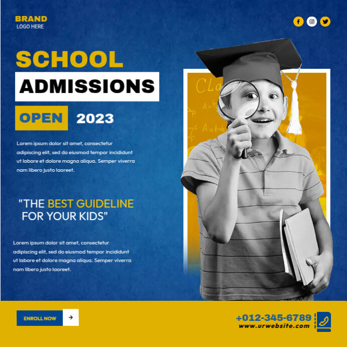 Plantilla de School Admissions | PosterMyWall