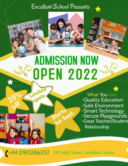 School admissions Template | PosterMyWall