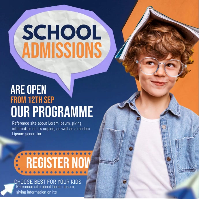 school admissions open Template | PosterMyWall