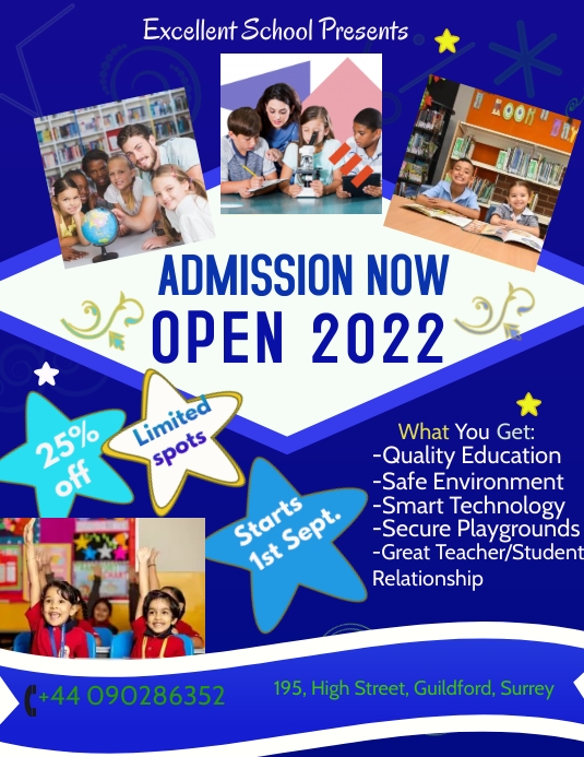 School admissions open Template | PosterMyWall