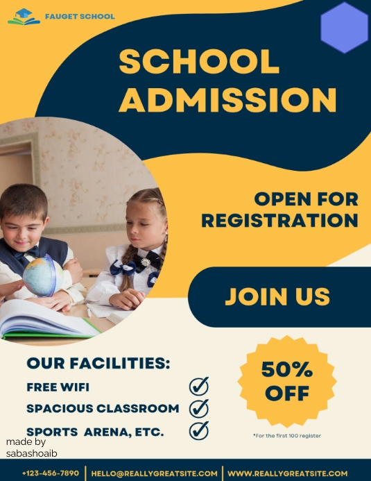 School admissions open Template | PosterMyWall