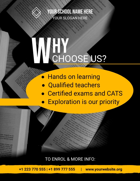 SCHOOL ADVERT POSTER Template | PosterMyWall