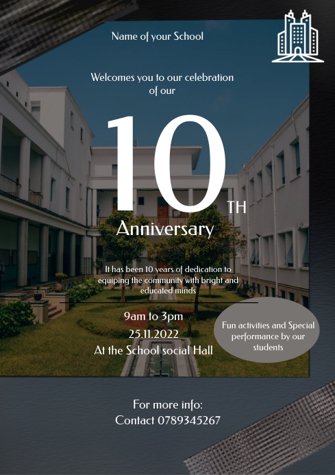 School anniversary template | PosterMyWall