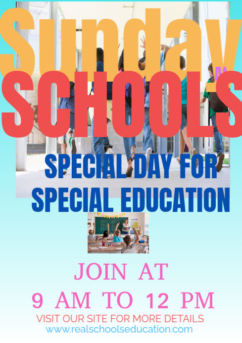 School at Sunday special day great participate on Sunday Template ...