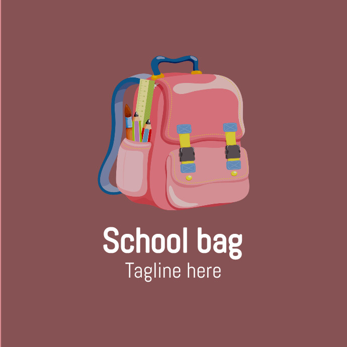 school bag logo Template | PosterMyWall