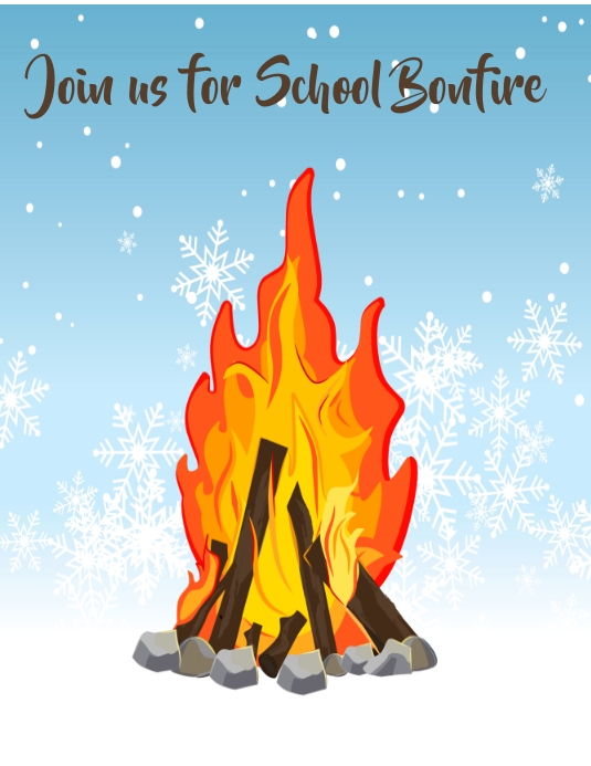 school bonfire Template | PosterMyWall