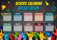 School Calendar 2022/2023 Design Template Pri | PosterMyWall