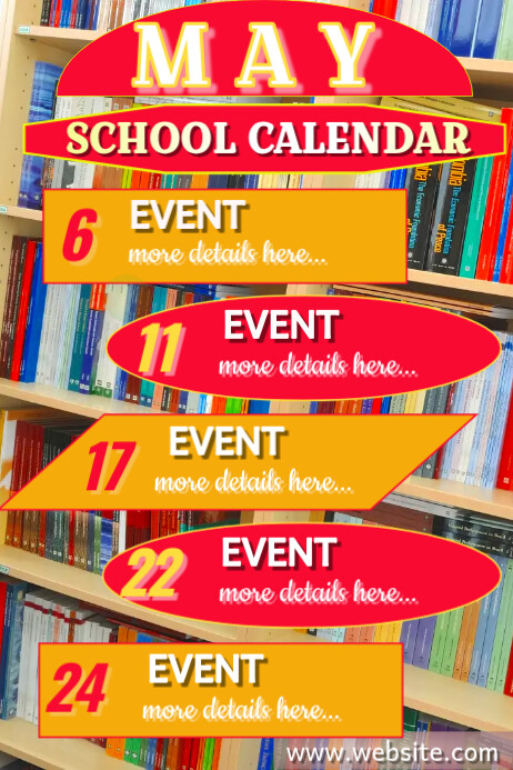 School Calendar Poster Template | PosterMyWall